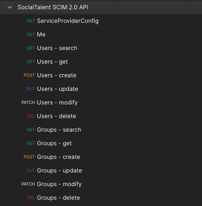 SocialTalent's SCIM 2.0 API